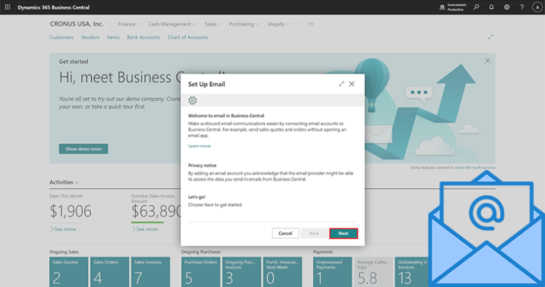 How To Setup Email And Assign Email Scenarios In Dynamics 365 Business Central Navuser