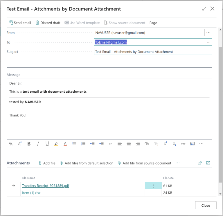 How to Send Email with Attachments - Simple AL Program in BC - NAVUSER
