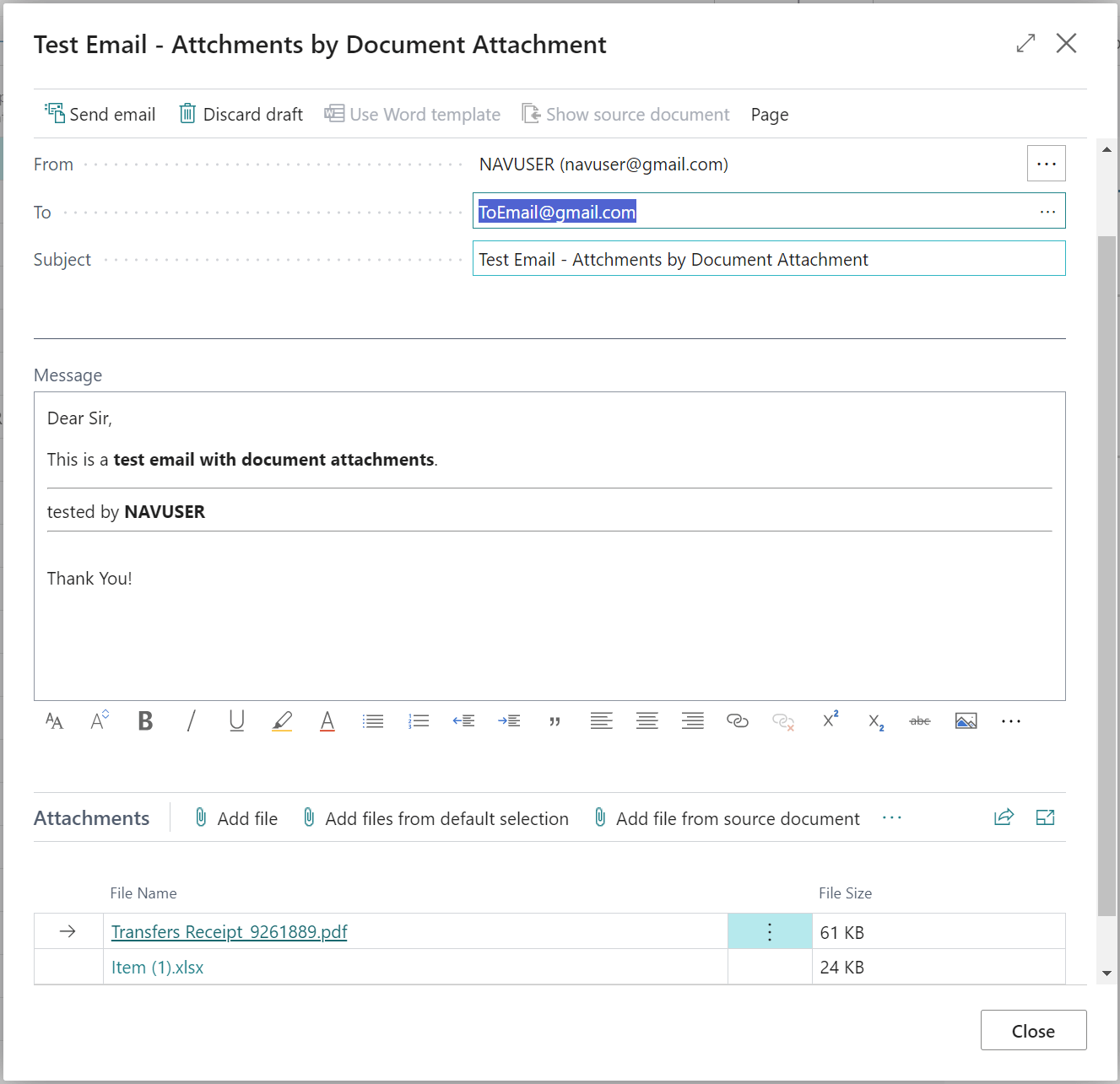How to Send Email with Attachments - Simple AL Program in BC - NAVUSER