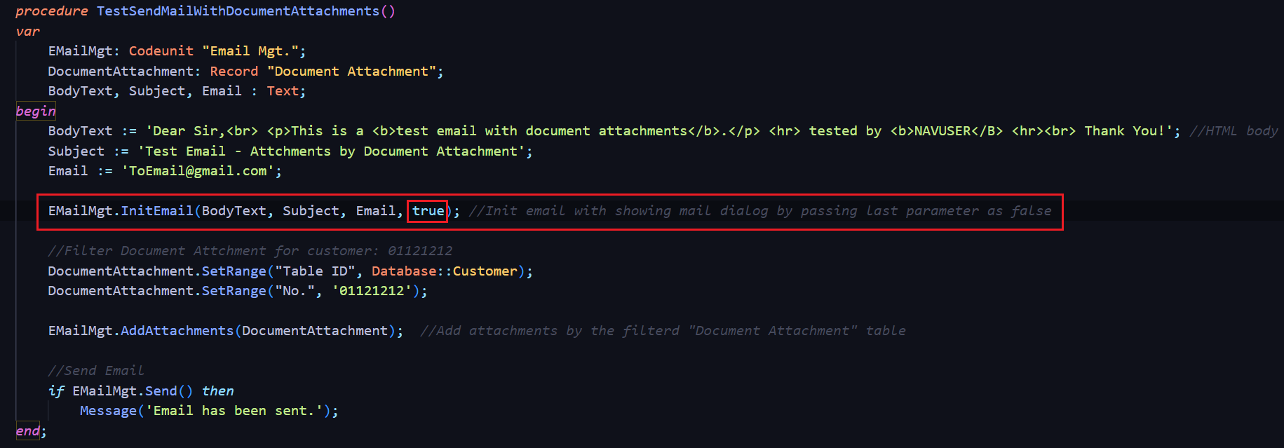 How to Send Email with Attachments - Simple AL Program in BC - NAVUSER